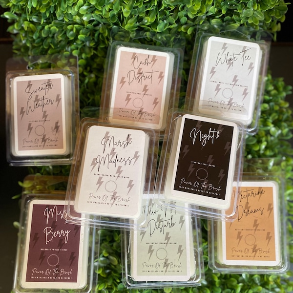 Modern Wax Melt Label Template, Editable Label DIY Minimal Wax Tart ...