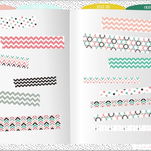 Digital Scrapbooking Clipart, Digital Washi Tape Clip Art Graphics ...