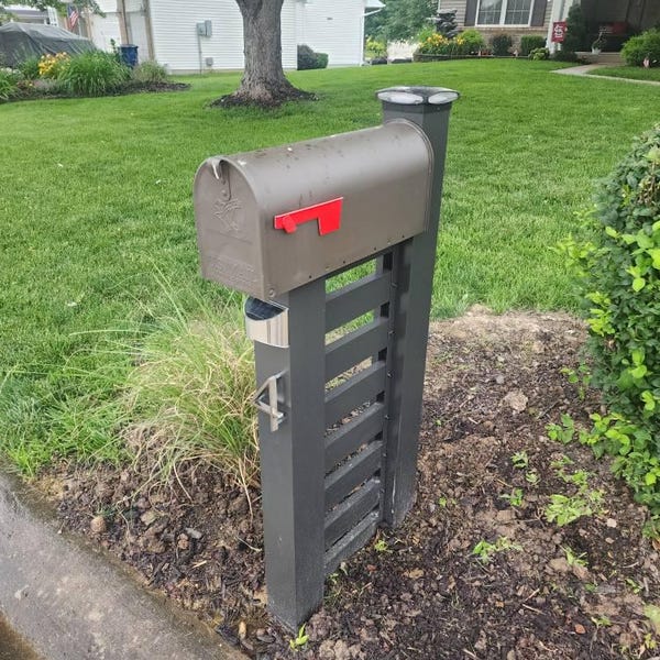 Modern Locking Aluminum Mailbox for Outdoor Use – Durable Stand - Etsy