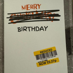 Funny Birthday Card, Aldi Birthday Card, Aldi Middle Isle Card, Odd ...