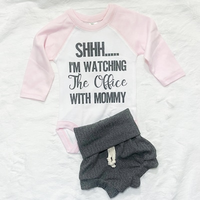 The Office Onesie®, Shh I'm Watching the Office With Mommy, the TV Show ...