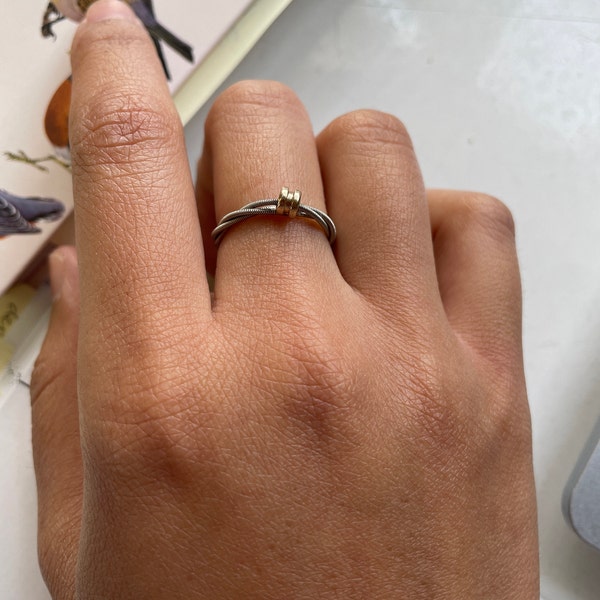 Guitar String Ring, Engagement Ring, Silver Ring, Petite Ring, Wedding Ring, Purity Ring ...