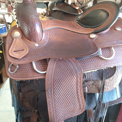 Western Barrel Rodeo Show Horse Tack Rawhide Silver Show - Etsy