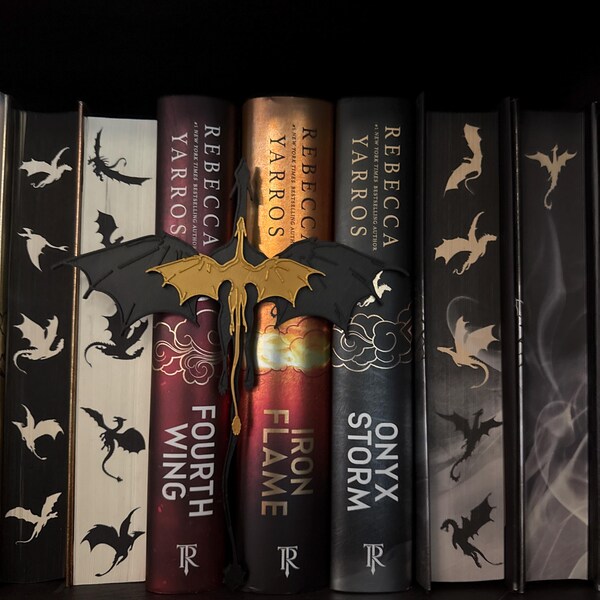 Fourth Wing Double Dragon BOOK INSERT | Book Mark | Book Accessory ...