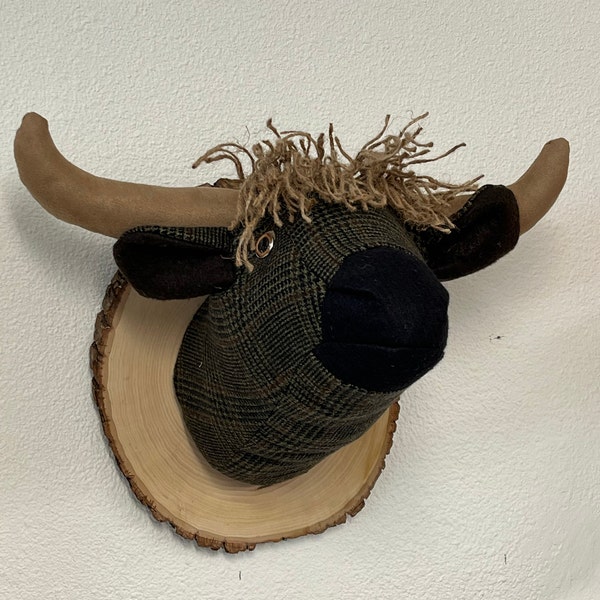 Faux Highland Cow Head Wall Decoration Sewing Pattern and Tutorial ...