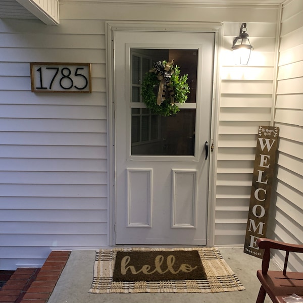 Horizontal Address Sign + Wood Address Home Sign + Wooden Farmhouse ...