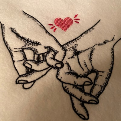 Couple in Love Hold Hands Embroidery Design 4 Sizes - Etsy
