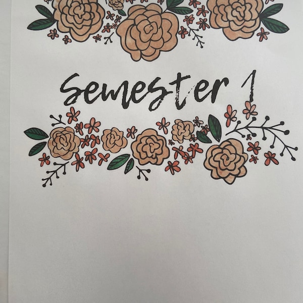 Pink Watercolor Flowers | Binder Covers/inserts W/ Spines | Free Font ...