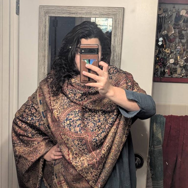 Indian Reversible Kullu Decor Shawl, Best Gift for Mom Dad Meditation ...