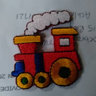 Choo-choo Train Patch Applique Steam Locomotive, Conductor 2.25 iron On ...