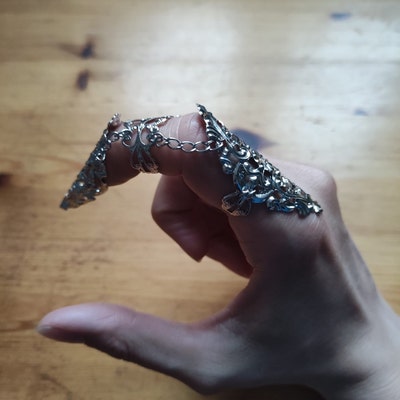 Double Ring Set X1 Full Finger Claw rake Claw Ring Vampire Jewelry ...