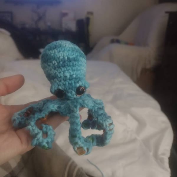 Beaded Fidget Octopus Crochet Pattern: Beginner Friendly, No Sew ...