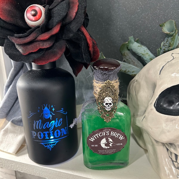 Witchs Brew Potion Bottle for Halloween Display, Halloween Decor ...