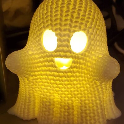 Cute Ghost With Tea Light Halloween Decoration With LED Tea Light 3D ...