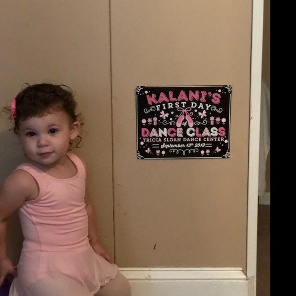 First Day of Dance Sign Printable Dance School Sign Dance Class Sign ...