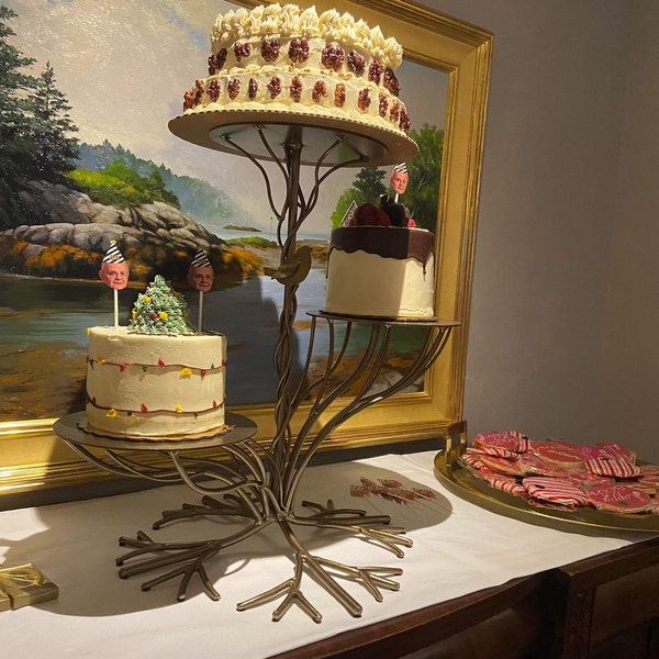 Hand Crafted Three Tier Cake Stand: Tree of Life Design - Etsy