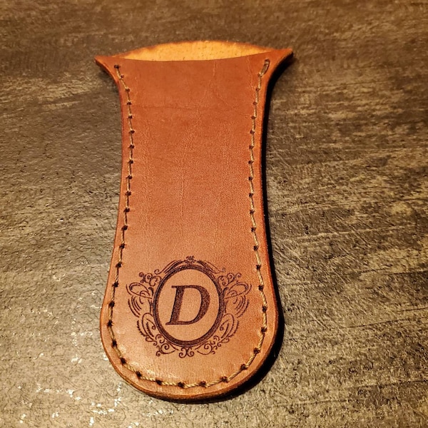 Monogrammed Leather Cast Iron Skillet Handle Cover - Etsy