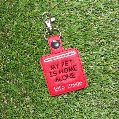 ITH Pet Home Alone Key Fob, Vinyl Key Fob Pattern, Pet Key Fob Pattern ...
