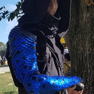 Full Arm Scalemaille and Leather Armor Scale and Chainmail Adjustable ...