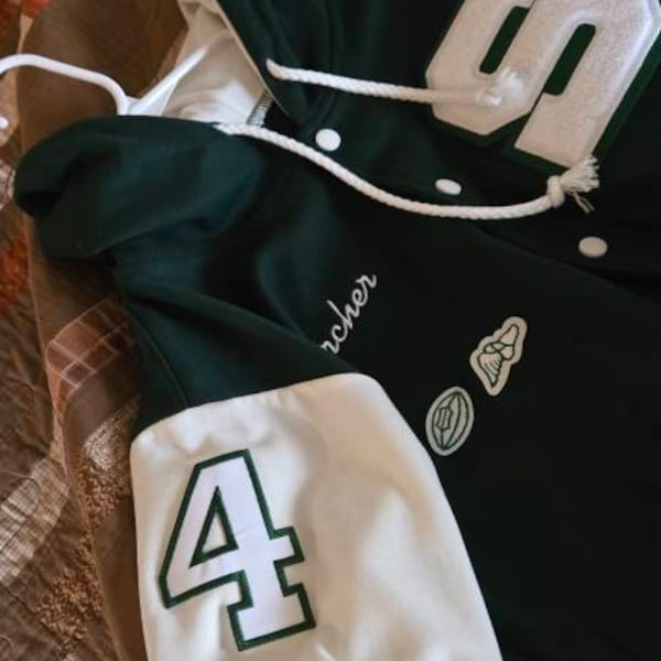 High School Varsity Numbers Patch College Letterman Jacket Embroidered ...