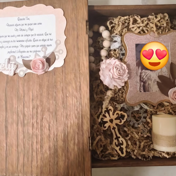 God Parents Proposal Keepsake Wood Box, God Parents Gifts, Padrinos ...