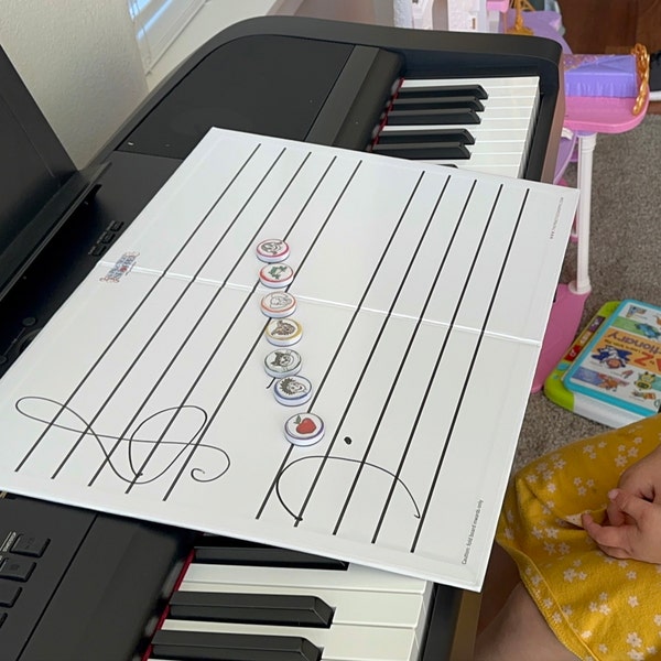 Magnetic Foldable Staff White Board With Colored Magnets - Etsy