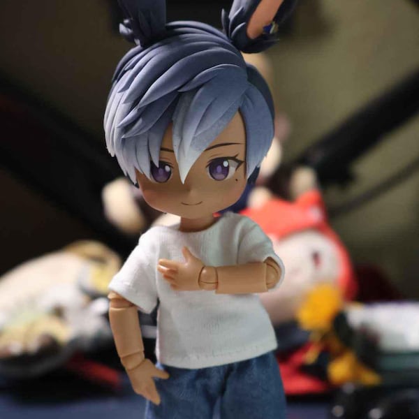 Custom Chibi Doll Head: FFXIV OC Head Sculpt for Obitsu 11 Body - Etsy
