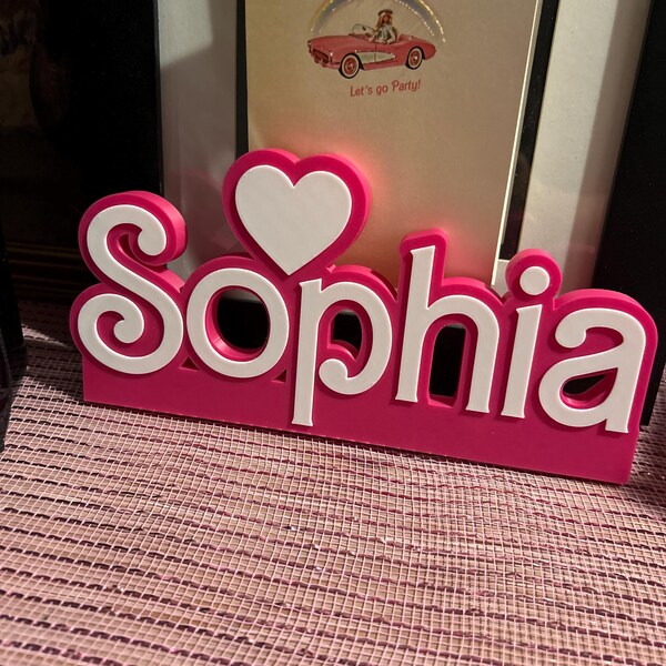 Personalized Doll Name Sign, Custom Name Plate, Girl Room Decor, Kids ...