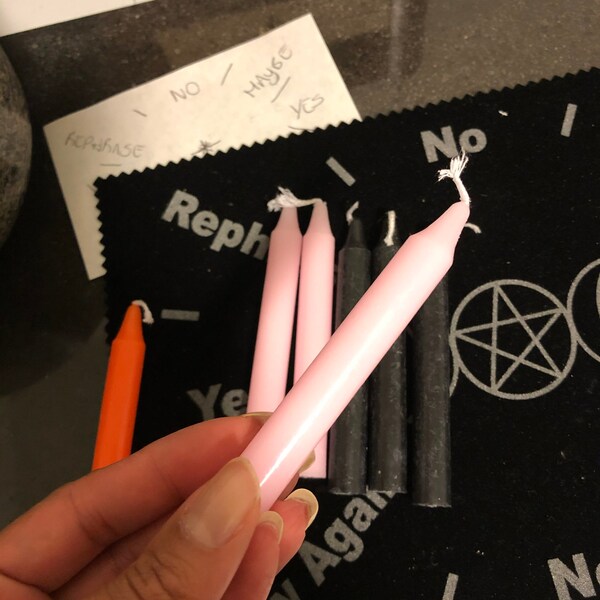Pink Spell Candles, Pink Ritual Candles, 4" Candles, Spells, Mini Spell ...
