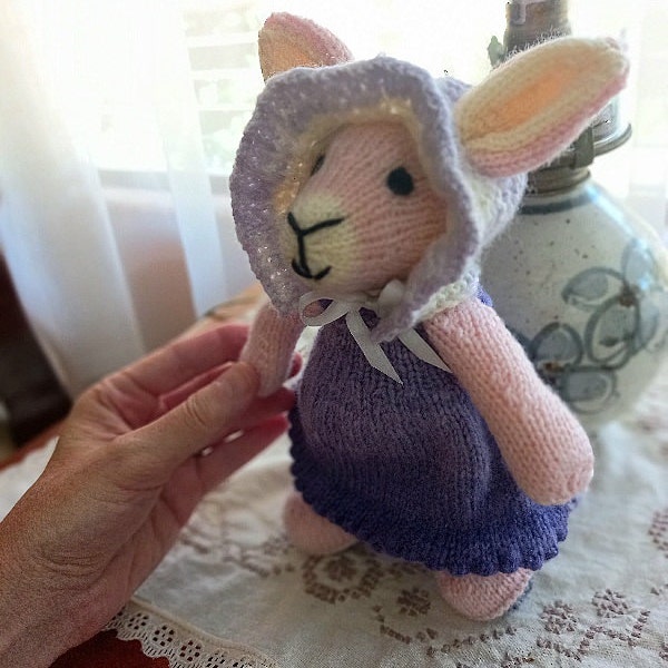 Elderberry Bunny PDF Knitting Pattern Download - Knitted Flat - Written ...
