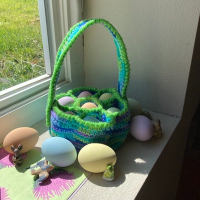 Crochet PDF Pattern 7-egg Mini Collecting Basket - Etsy
