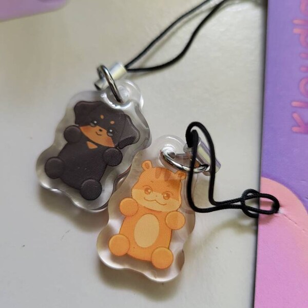 Bee and Puppycat Keychains - Etsy