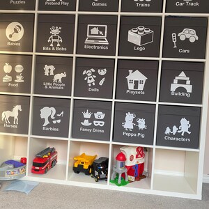 Toy Storage Decals Plastic Toy Box Labels Self-adhesive Personalised ...