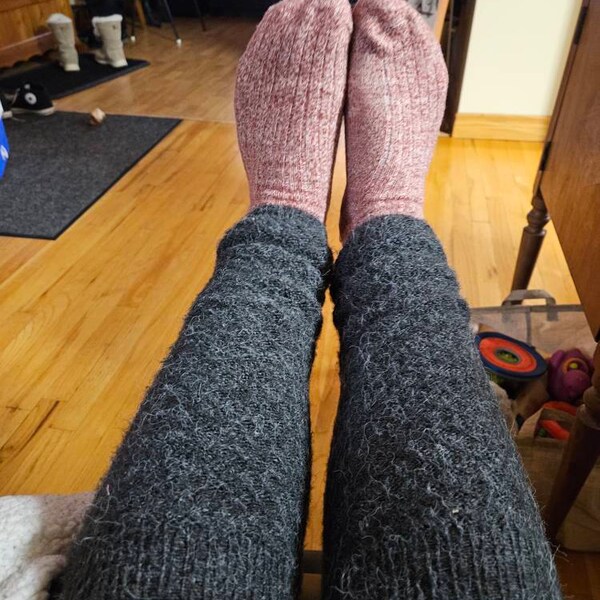 Peruvian Alpaca Size8 Wool Sock Hand Knit Wool Sock Adult Wool Knit ...