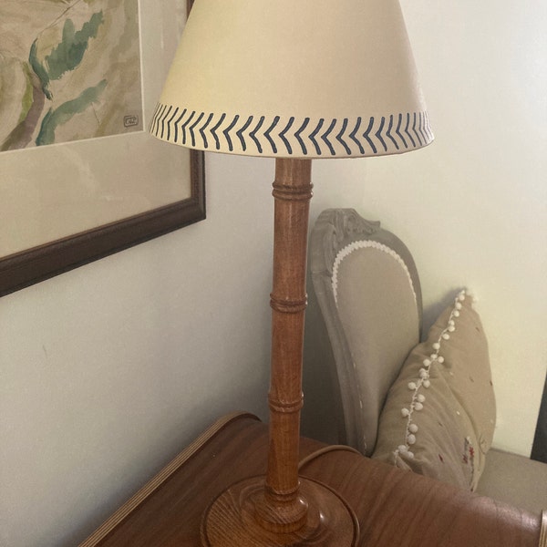 Small Beech Bobbin Lamp, 28cm Tall, 33cm When Wired, Ready to Paint ...