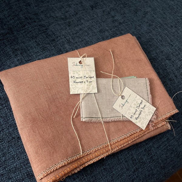 20 Count RUSTIC Hand Dyed Linen in 5 Colors for Cross Stitch, Hardanger ...