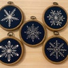 Five Snowflakes Christmas Embroidery Pattern Video Tutorial, Beginner Embroidery PDF Pattern ...