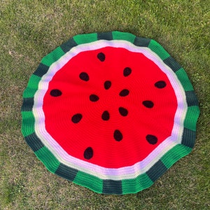 Watermelon Blanket PDF Crochet Pattern Summer Lap Food Blanket Rug - Etsy
