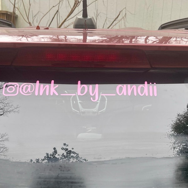 Instagram Handle Car Decal, Car Sticker, Influencer Decal, IG Sticker ...