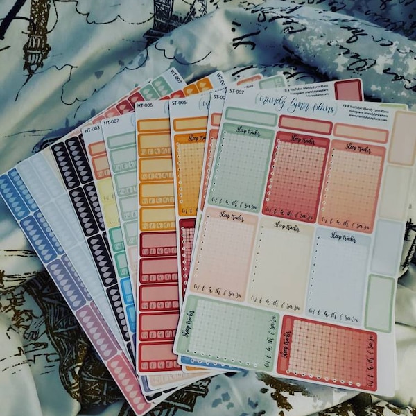 Hobonichi Cousin || Sleep Trackers || 15 Removable Matte Stickers - Etsy