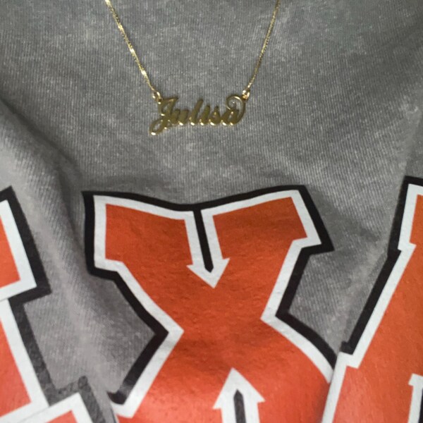 Carrie Font Name Necklace • Personalized Carrie Style Nameplate ...