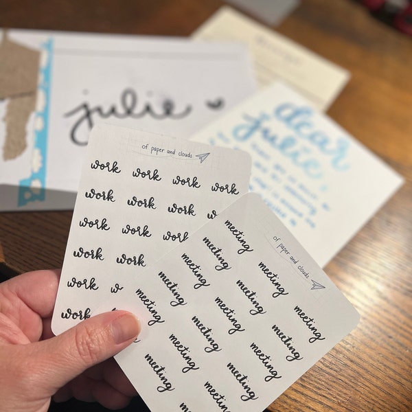 Film Script - Hand Written and Hand Lettered Planner Stickers for ...