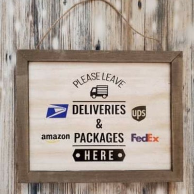 Please Leave Deliveries and Packages Here Drop off Sign Place Here Sign ...