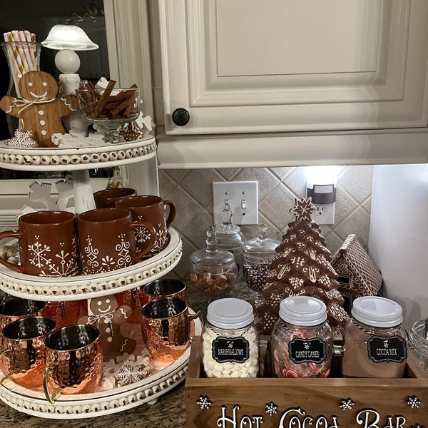 Handmade Hot Cocoa Bar Box: Winter Cocoa Station With Jars - Etsy