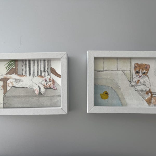 Super Miniature Tree Swing Framed - Original Painting NOT a Print ...