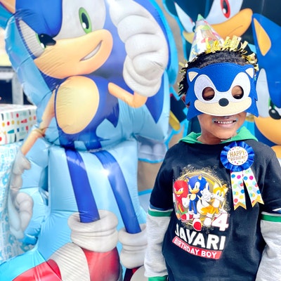 Personalized Sonic Felt Masks Sonic Party Favors Sonic - Etsy