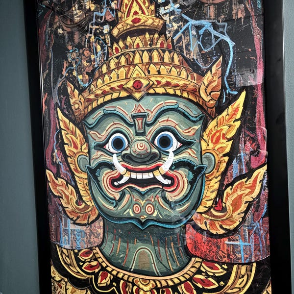 Cambodian Yeak Demon iPhone Wallpaper | Khmer Guardian Phone Background ...