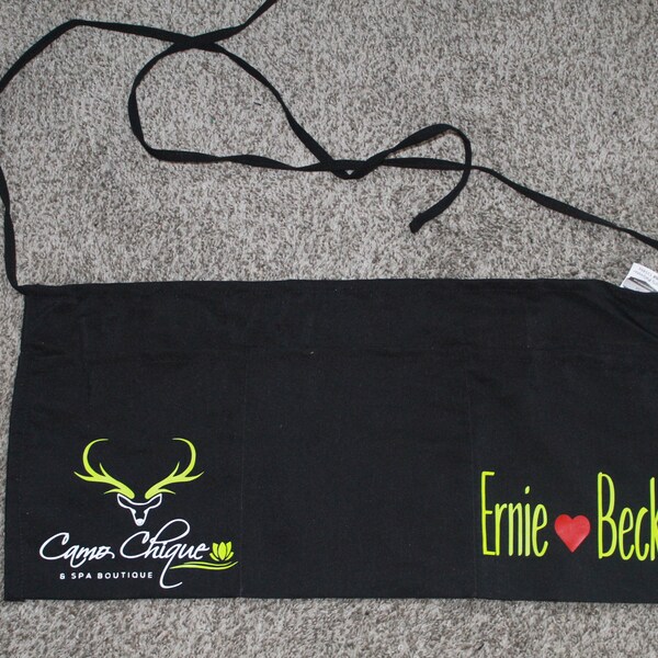Custom Apron-monogram Apron-personalized Apron-server Apron-apron With ...