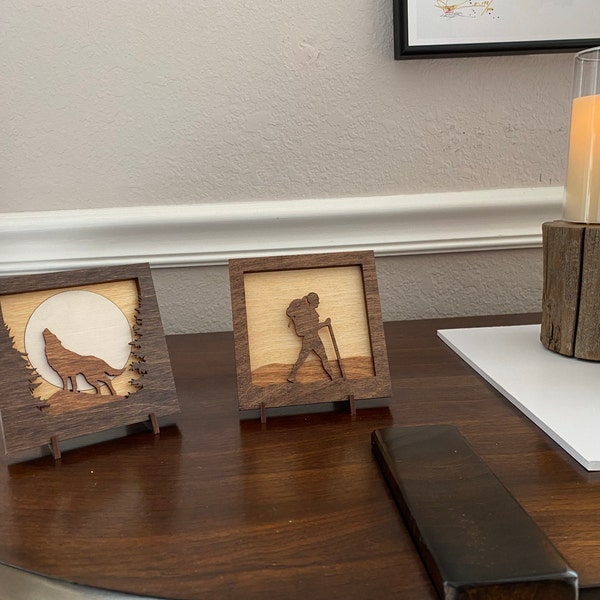 Black Cat in Window 3D Wood Shadow Box Handcrafted Scene / Laser Cut ...