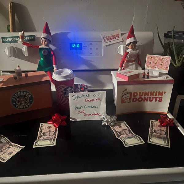 Elf Bucks Coffee Shop Display Prop, Doll Costume, Elf Clothes ...